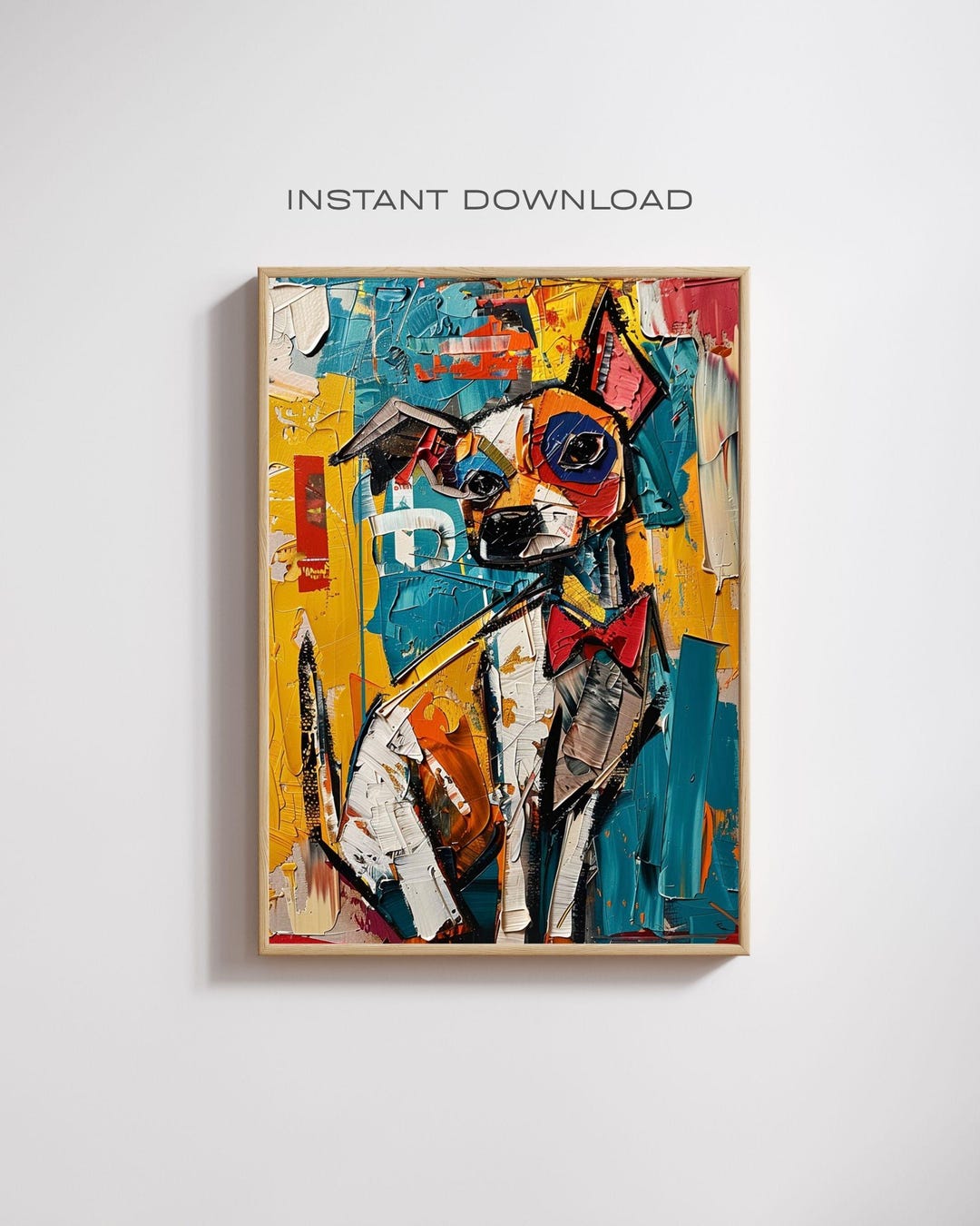 Picasso Dog Print: Abstract Cubist Pet Portrait (digital Download) - Etsy