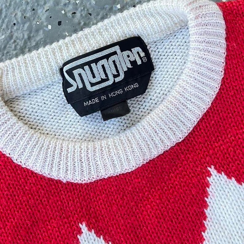 80s Snuggler Abstract Sweater - Etsy