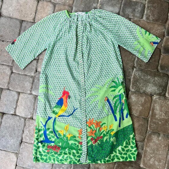 1960s Model’s Coat Jungle Print Robe - Gem