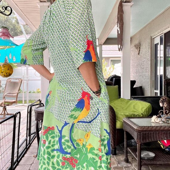 1960s Model’s Coat Jungle Print Robe - Gem