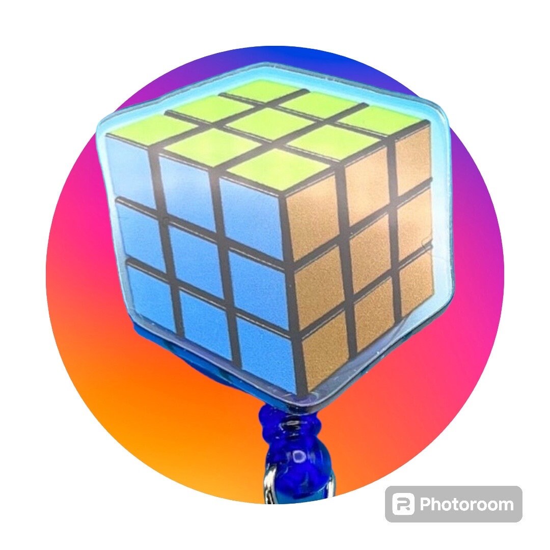 A Rubiks Cube Badge Reel ID Holder - Etsy