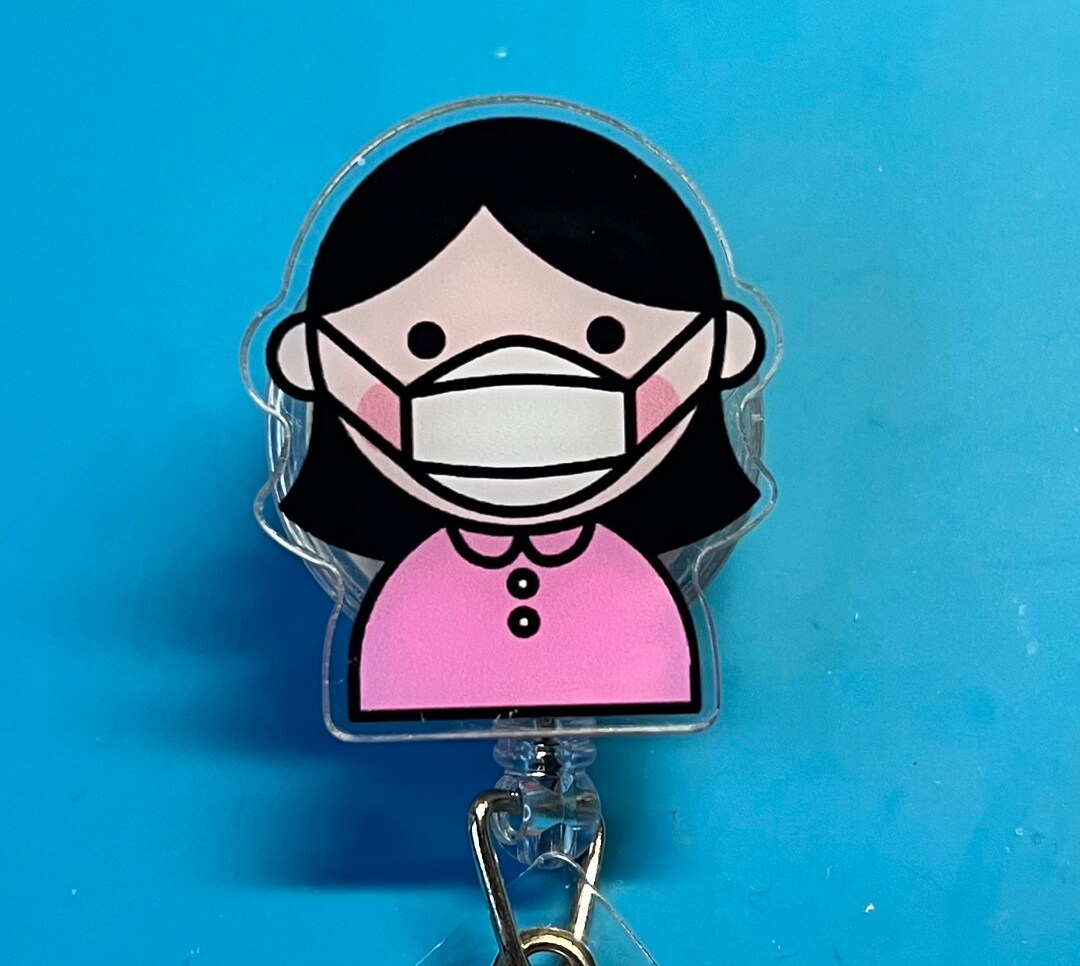 Cute Cartoon Nurse Badge I.D. Holder Pull Reel - Etsy