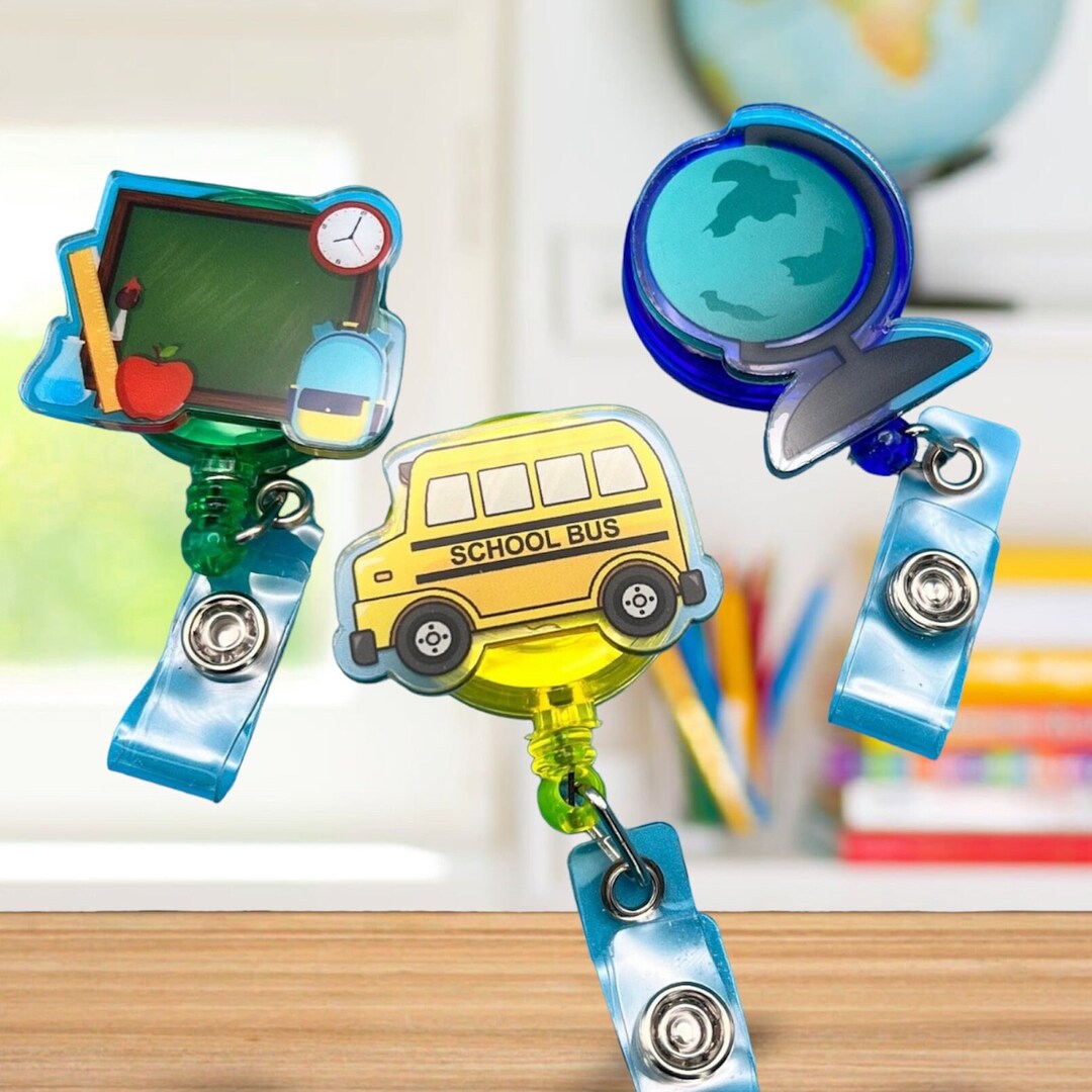 3 Teacher Bus Driver Badge Reels-great Gift! - Etsy