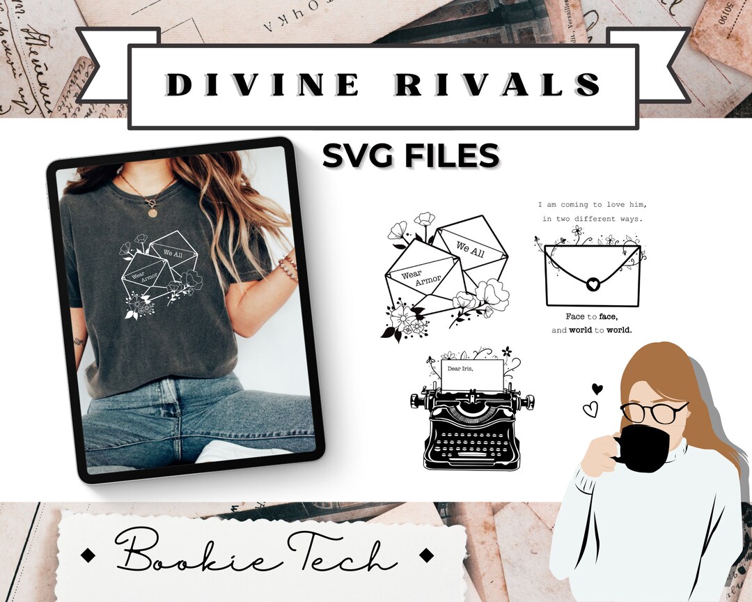 Divine Rivals SVG Files | Fantasy | Rebecca Ross | Typewriter | Letters ...