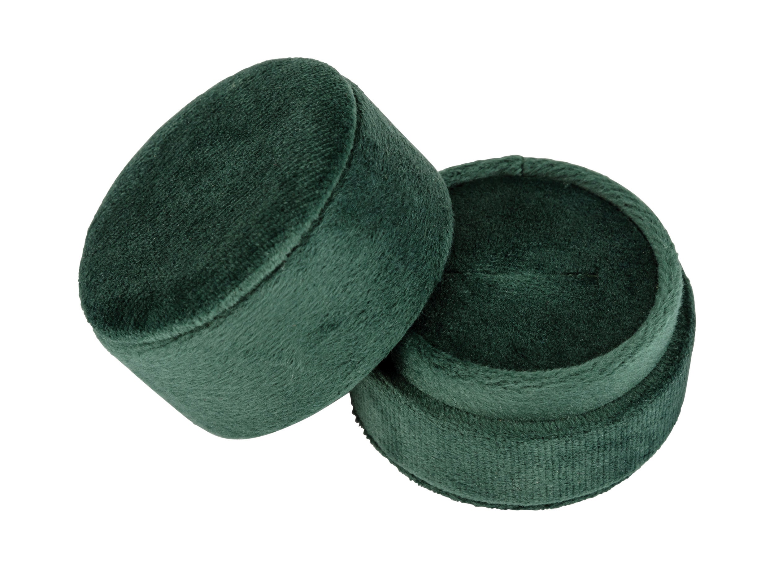 Circle Suede Engagement Ring Box Available in Black, Burgundy, Gray ...