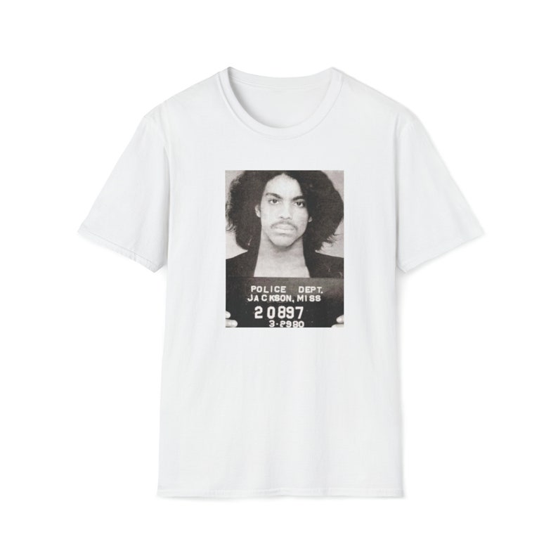 Prince Mugshot Tee Celebrity Mugshot T-shirt Graphic Tee Streetwear - Etsy