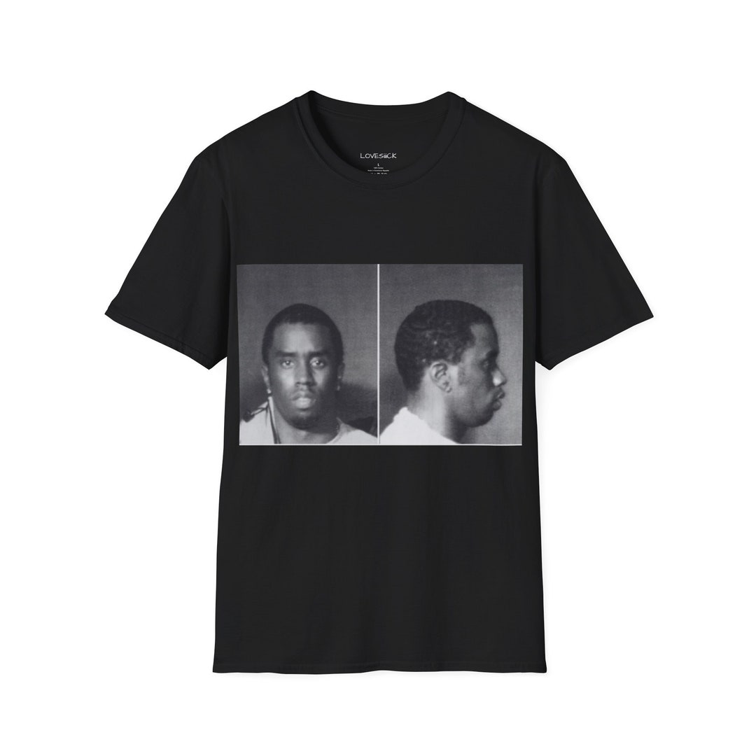 Diddy Mugshot Tee Puff Daddy Sean Combs Puffy Celebrity Mugshot Tee ...