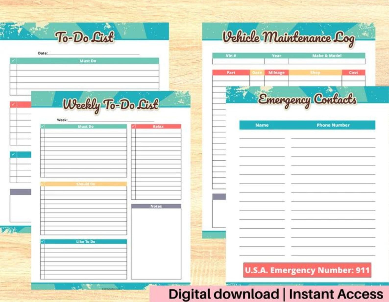 Home Management Binder, Household Planner, House Maintenance Planner ...