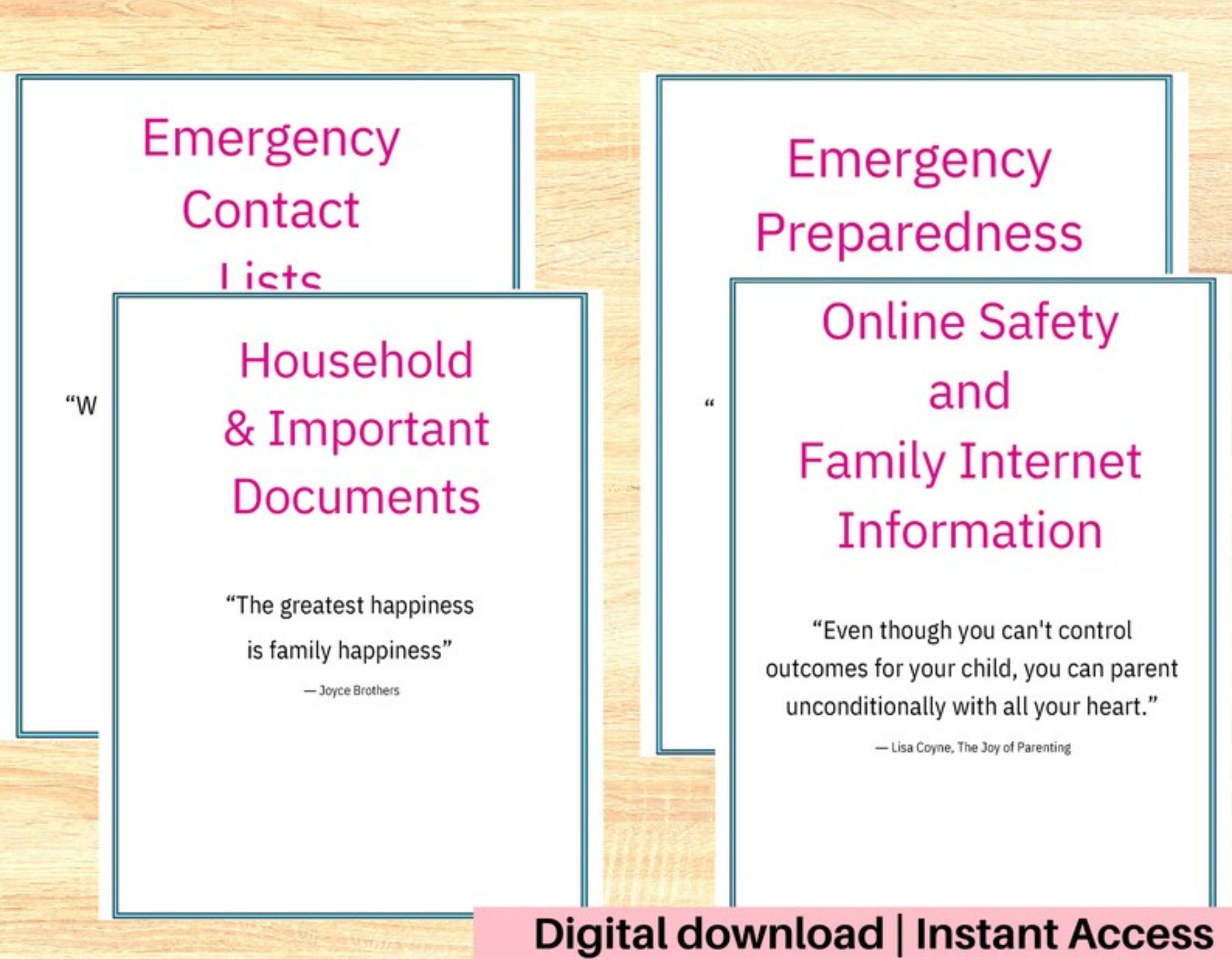 2023 Family Safety Planner, Home Security Checklist, Emergency ...