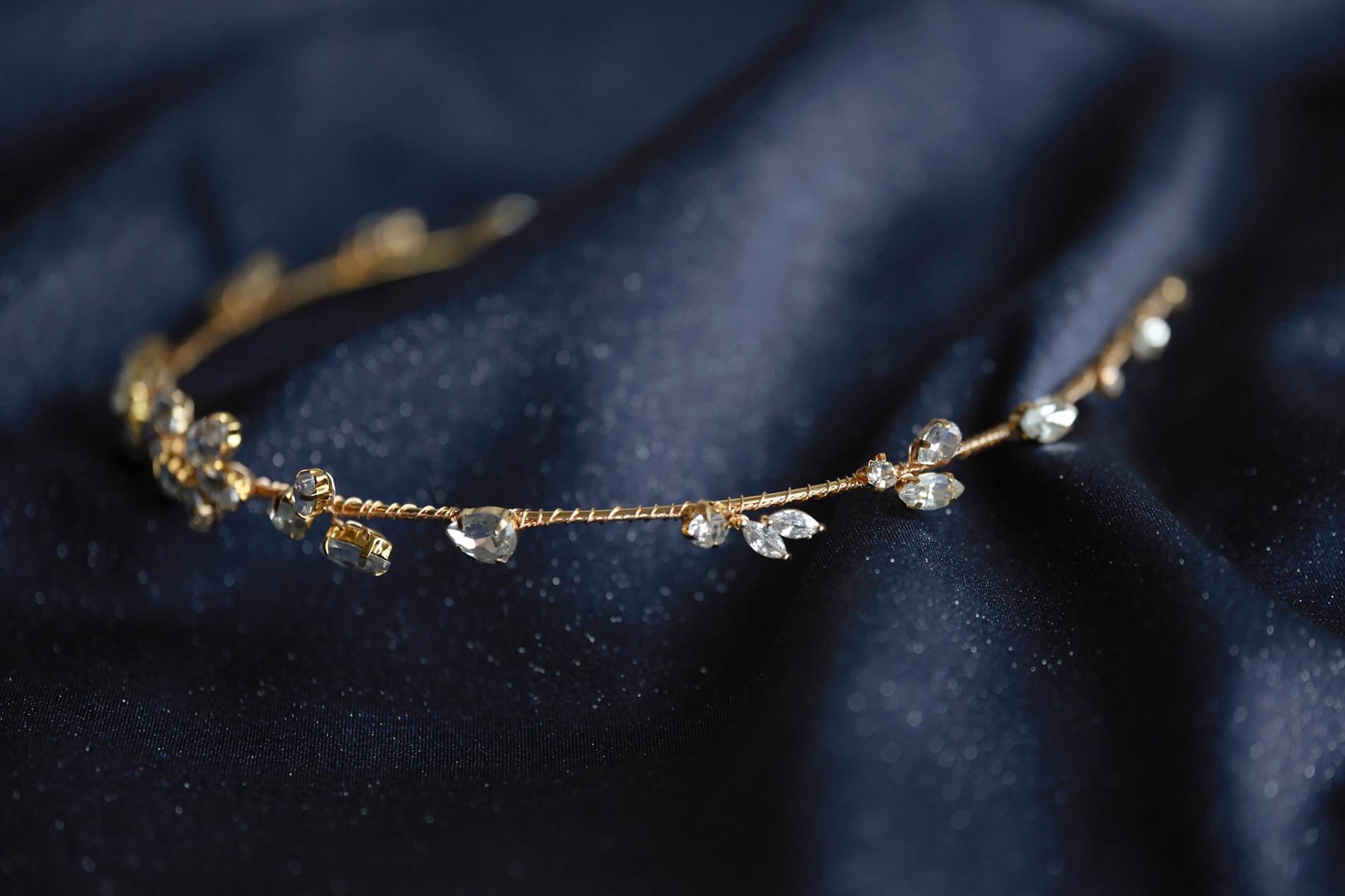 Subtle Tiara With Sparkling Cubic Zircons, Wedding Headband, Bridal ...
