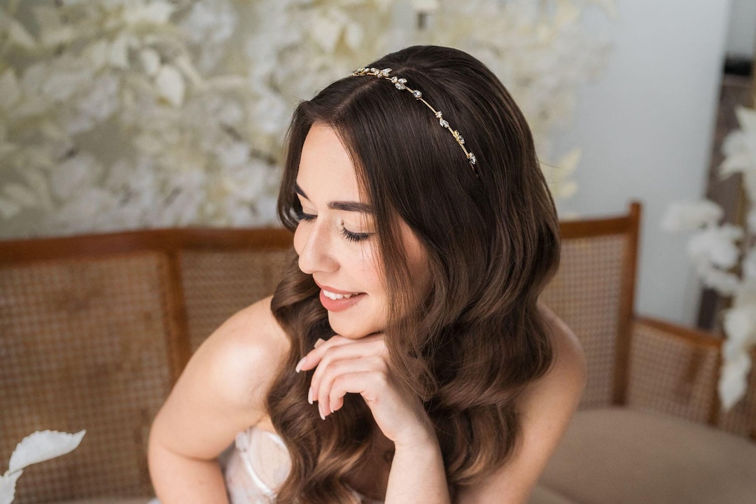 Subtle Tiara With Sparkling Cubic Zircons, Wedding Headband, Bridal ...