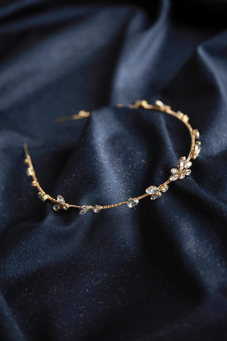 Subtle Tiara With Sparkling Cubic Zircons, Wedding Headband, Bridal ...