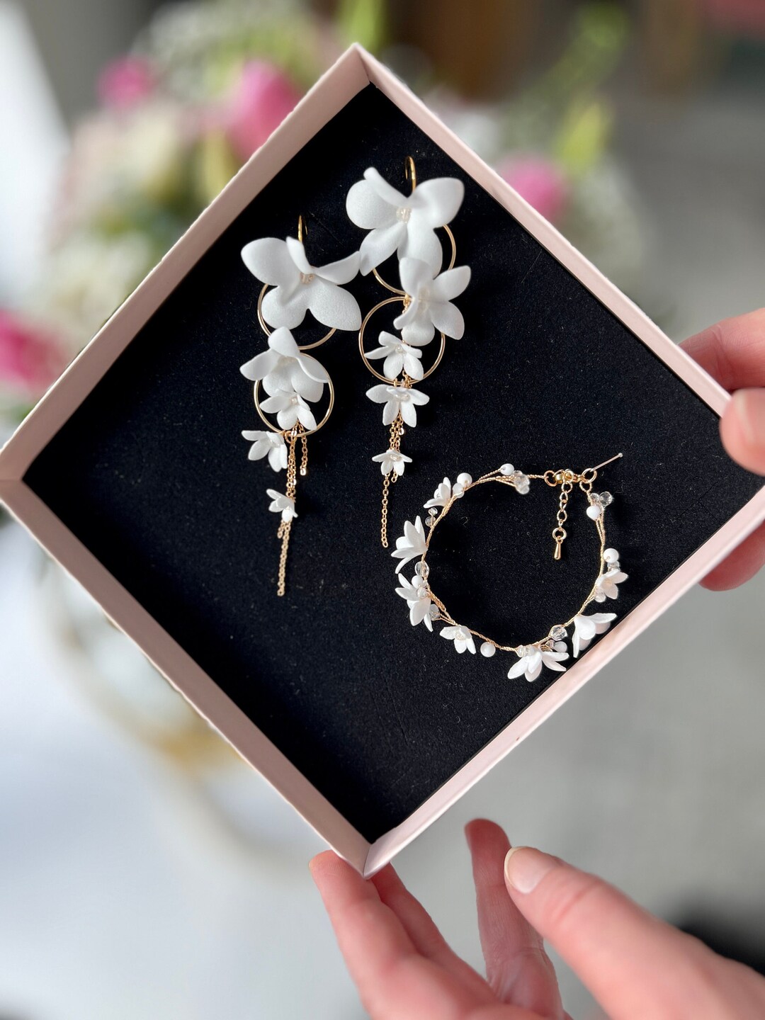 Wedding Jewellery Set, Boho Bridal Accessories, Boho Bridal Earrings ...