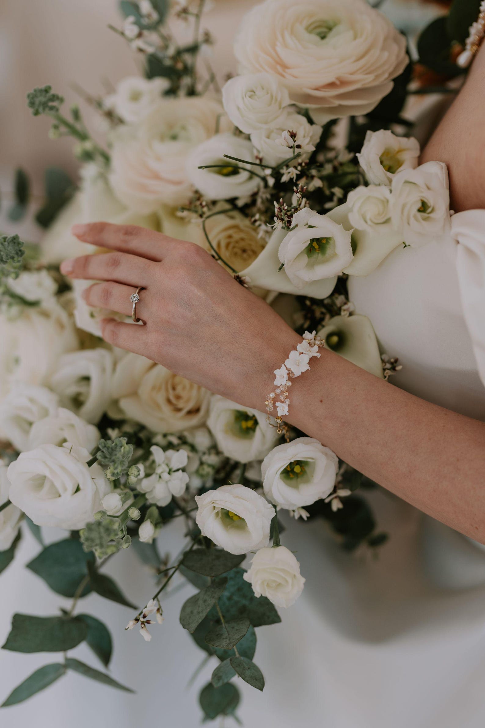 Bracelet for Bride Gift, Floral Wedding Bracelet, Boho Bridal Bracelet ...
