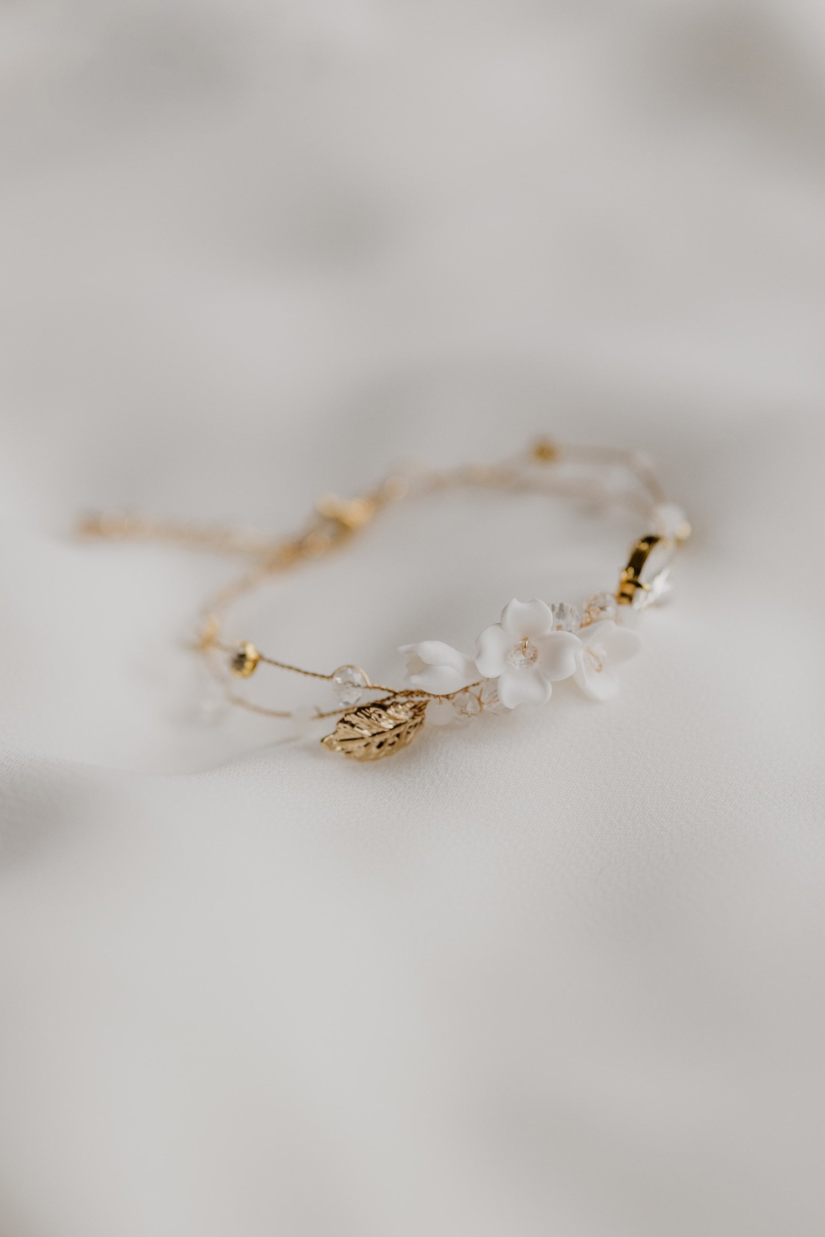Bridal Bracelet for Bride, Boho Wedding Jewelry, Flowers Bracelet for ...
