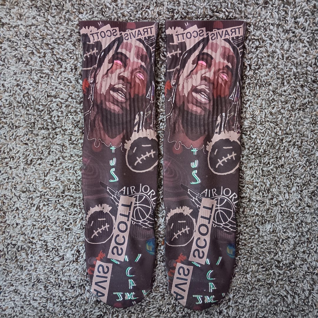 Travis Scott Velvet Brown Socks - Etsy