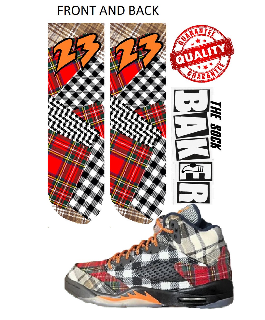 PLAID 5S SOCKS - Etsy