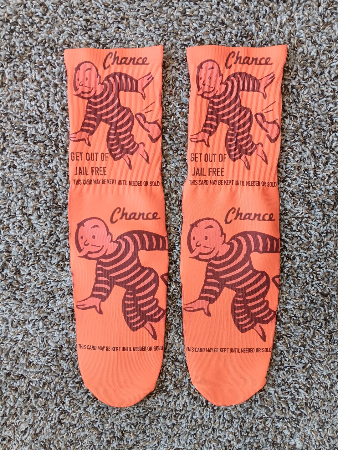 Get Out of Jail Free Card Socks - Etsy