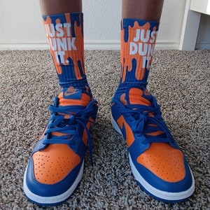 Orange and Blue Wave Dunks Socks - Etsy