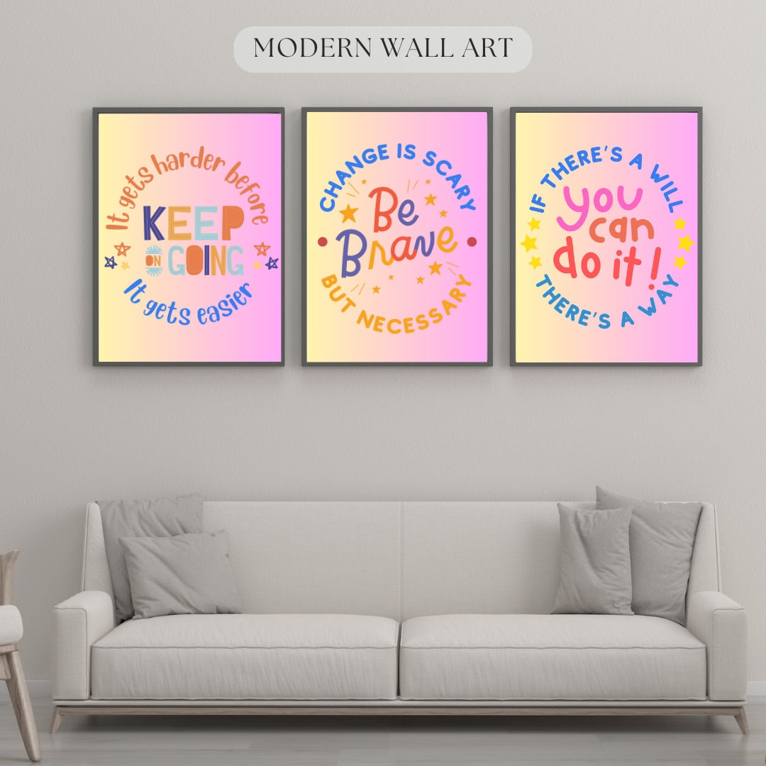 Inspiring Quote Art Motivational Wall Art Positive Quote - Etsy