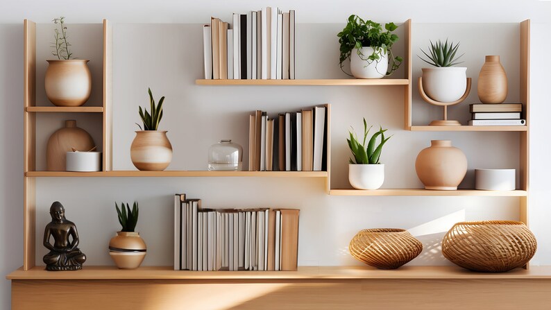 Trendy Zen Shelf: Zoom Background 1 No Blur Version & 3 Blur Levels ...