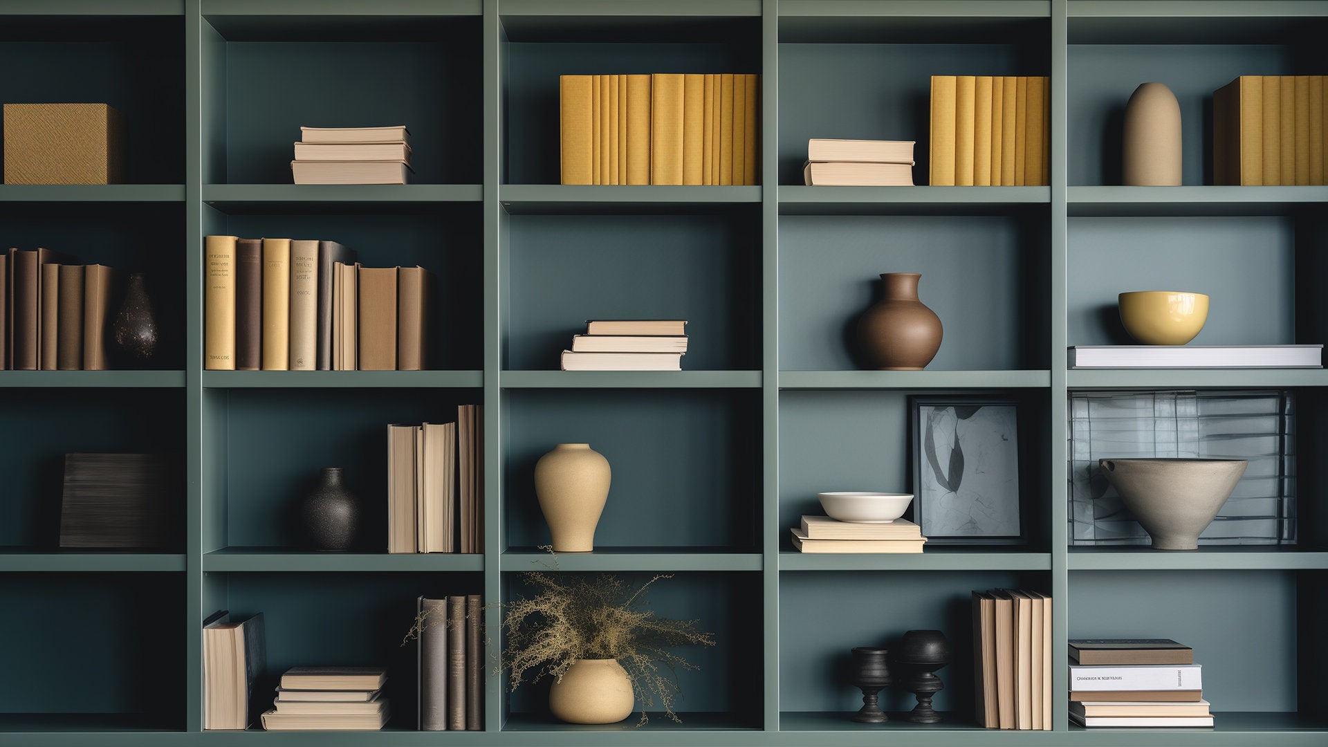 Zen Blue Shelf Space: Zoom Background Blur & No Blur Home Virtual ...