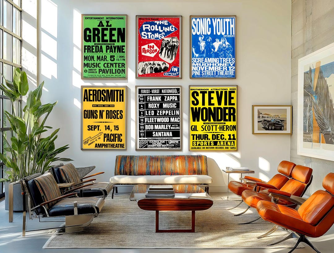 Vintage Music Poster Collection | Rock & Roll | Indie Music | Pop Music ...