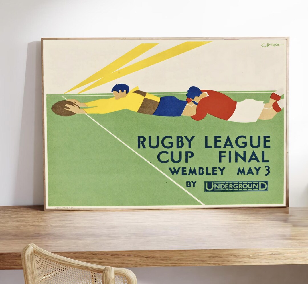 Vintage Sport Print | Sports Poster | Wall Art Print | Rugby Vintage ...