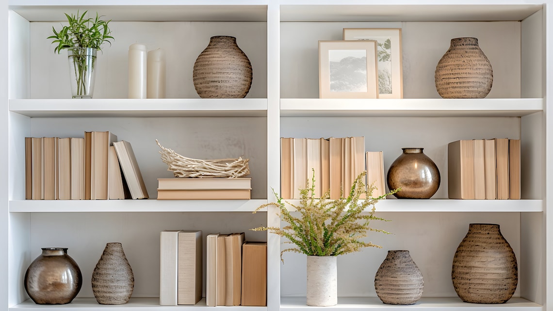 Bookcase Zoom Background BUNDLE 8 Backgrounds Blur & No Blur Virtual ...