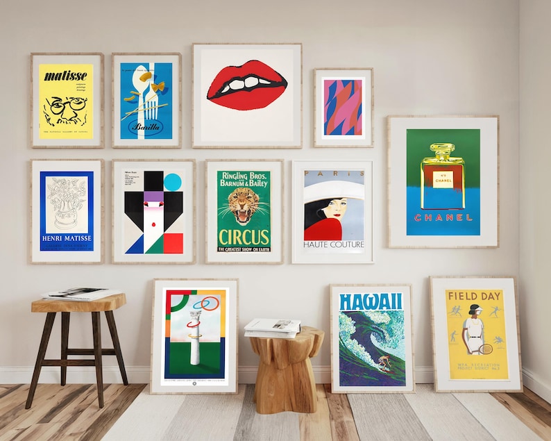 2500+ Vintage Poster Bundle | Eclectic Wall Art | Maximalist Gallery ...