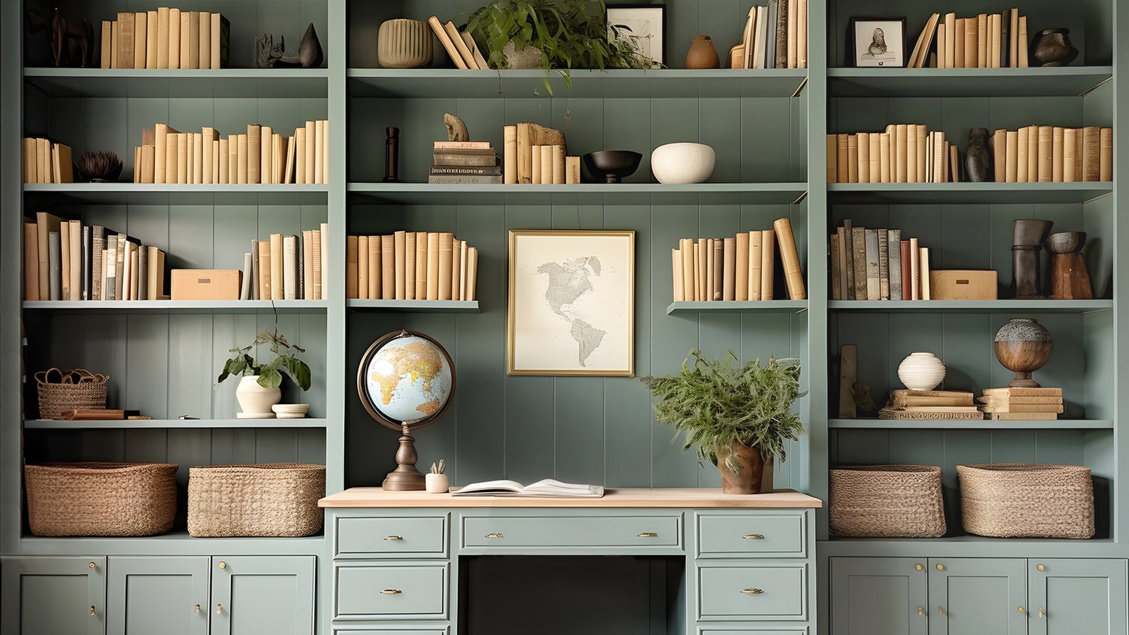 Modern Shelfscape: Zoom Background | 1 No Blur Version & 3 Blur Levels ...