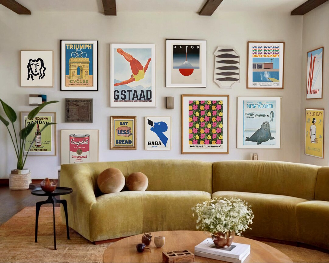 Vintage Poster BUNDLE | Eclectic Wall Art | Concert Posters | Sports ...