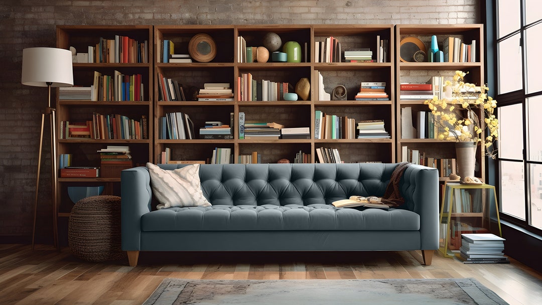 Big Bookshelf: Zoom Background | 1 No Blur Version & 3 Blur Levels ...