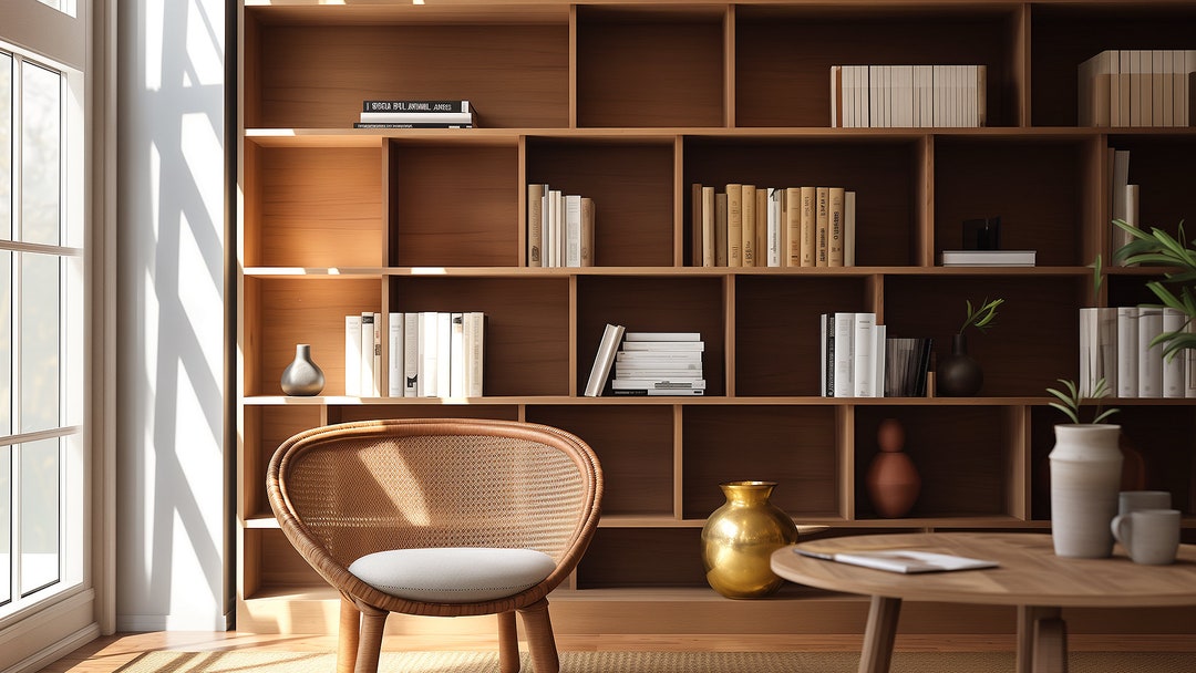 Trendy Zen Shelf Space: Zoom Background | Blur & No Blur | Home ...