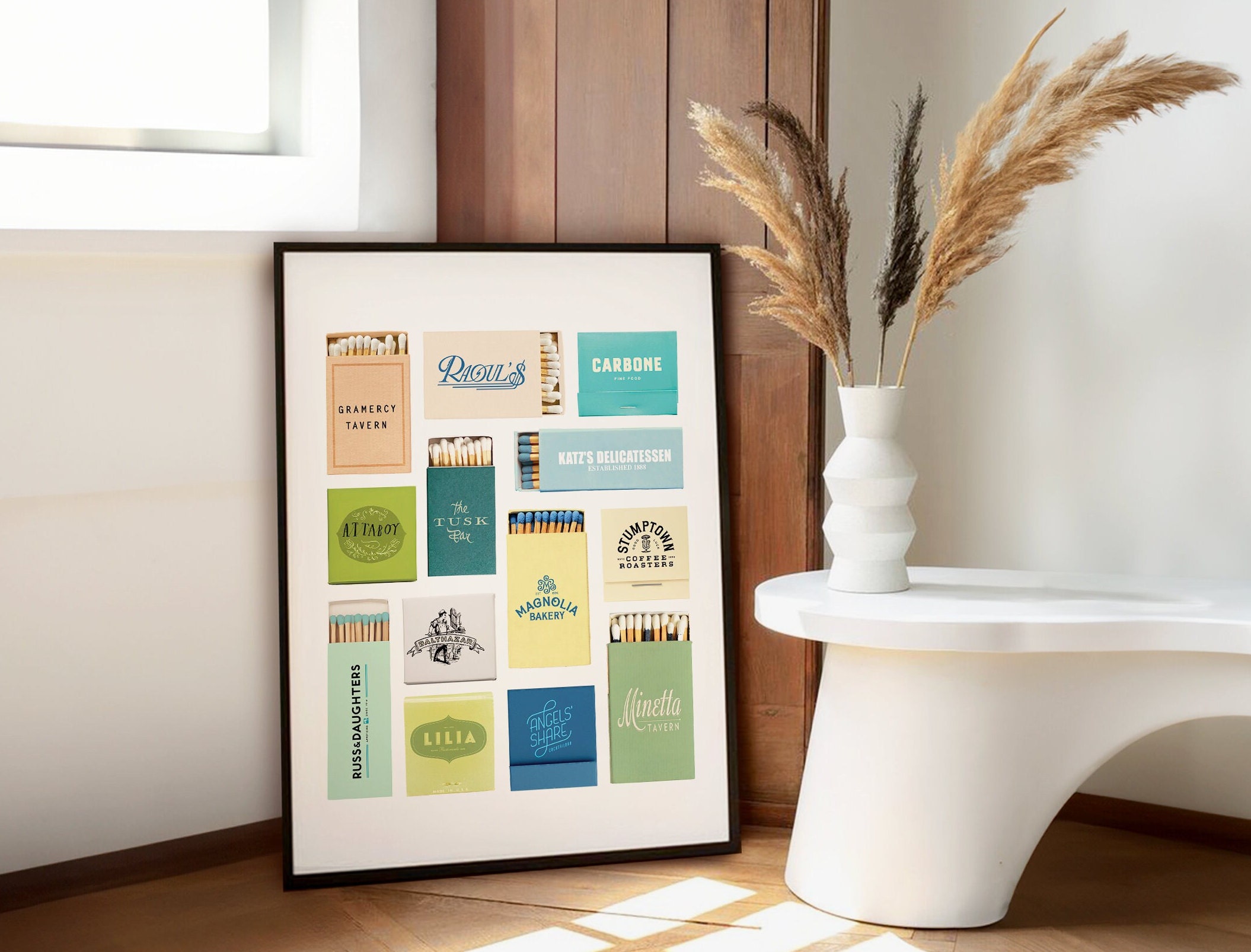 CUSTOM MATCHBOOK DIGITAL Print Trendy Wall Art Personalized Match Art ...