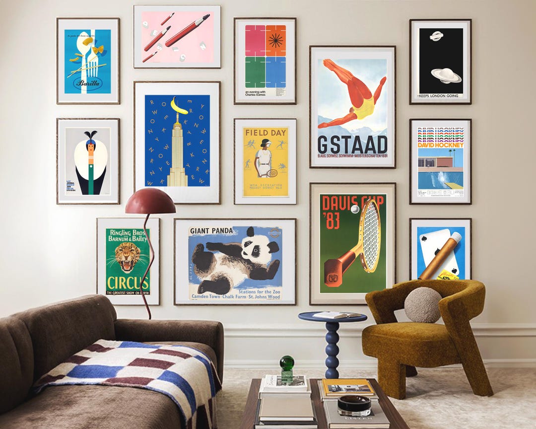 2500+ Vintage Poster Bundle | Eclectic Wall Art | Maximalist Gallery ...