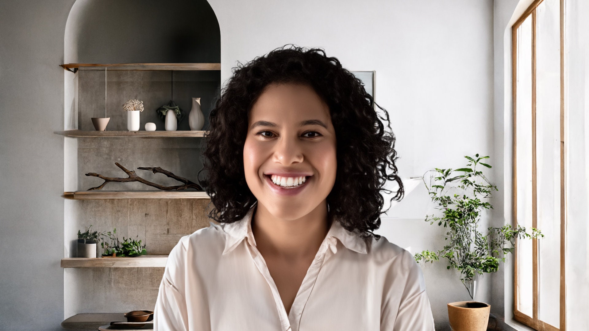 Buy Minimalist Haven: Zoom Background Office Bookcase Zoom Background ...