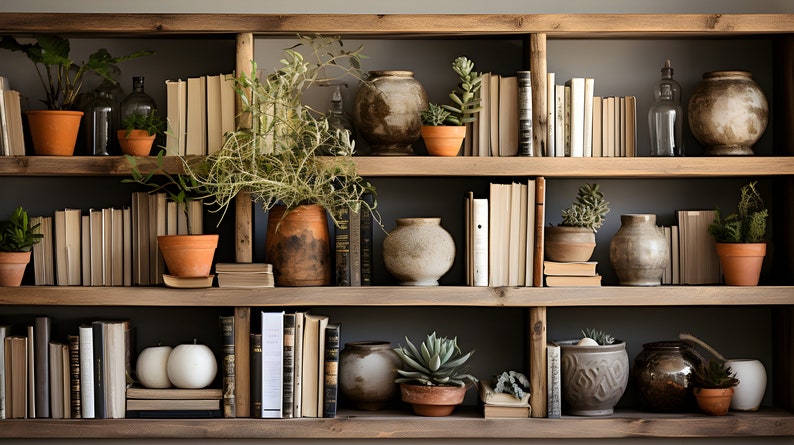 Bookcase Zoom Background BUNDLE 2 8 Backgrounds Clear Versions ONLY, No ...