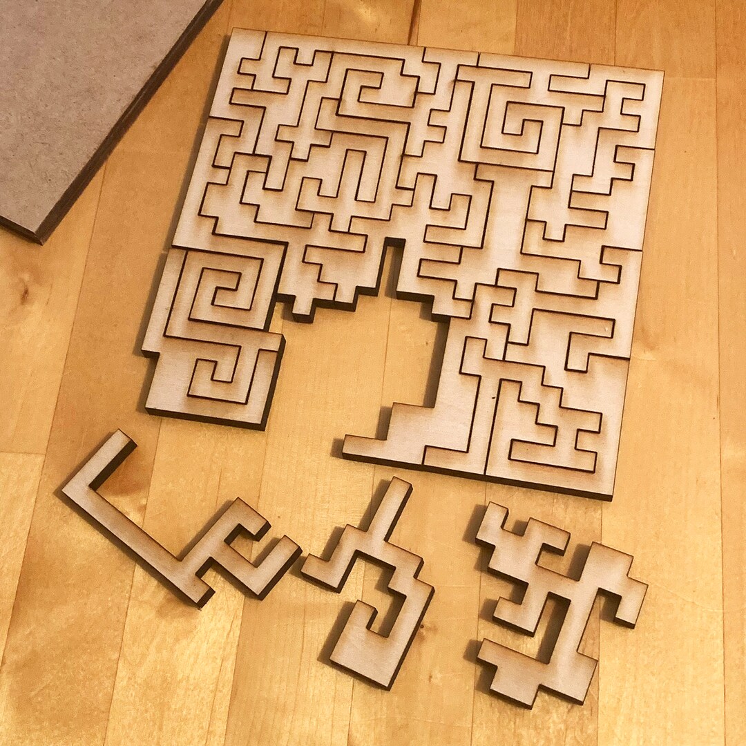 2 Pixel Puzzle Templates Instant Download for Laser Cutting and ...
