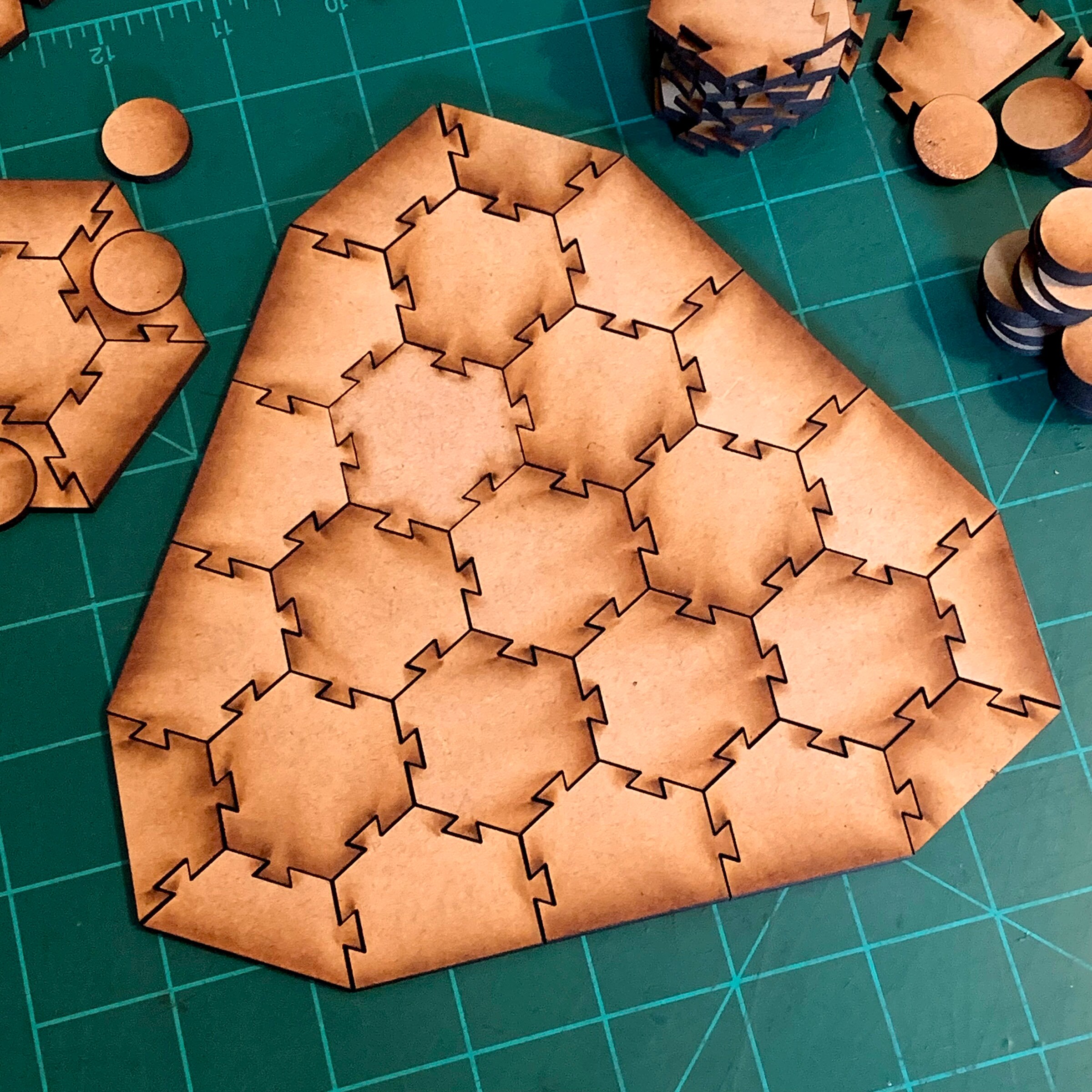 The Infinite Hex Game Board Instant Download Template for Laser Cutting ...