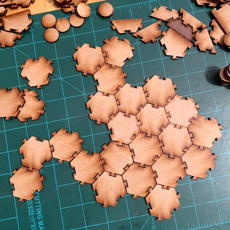 The Infinite Hex Game Board Instant Download Template for Laser Cutting ...