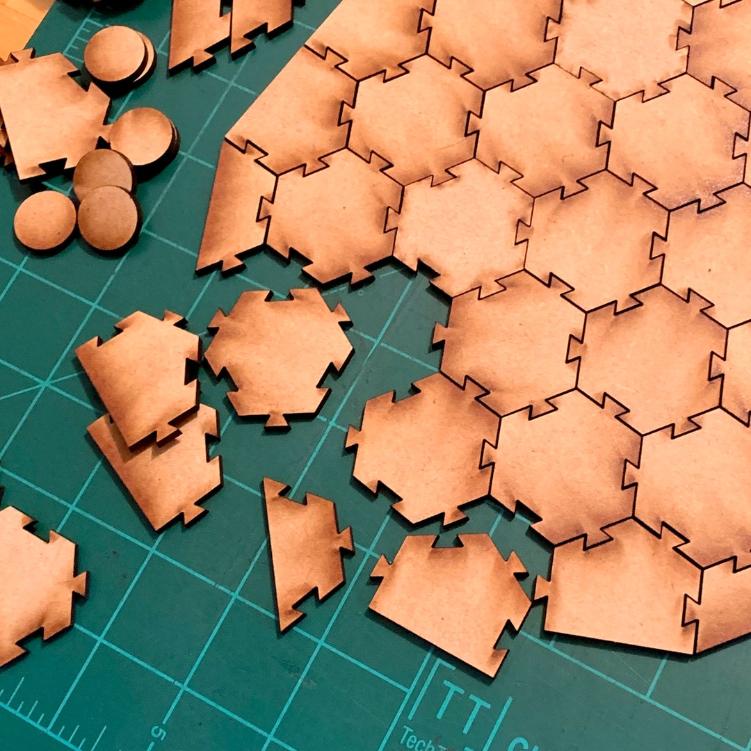 The Infinite Hex Game Board Instant Download Template for Laser Cutting ...