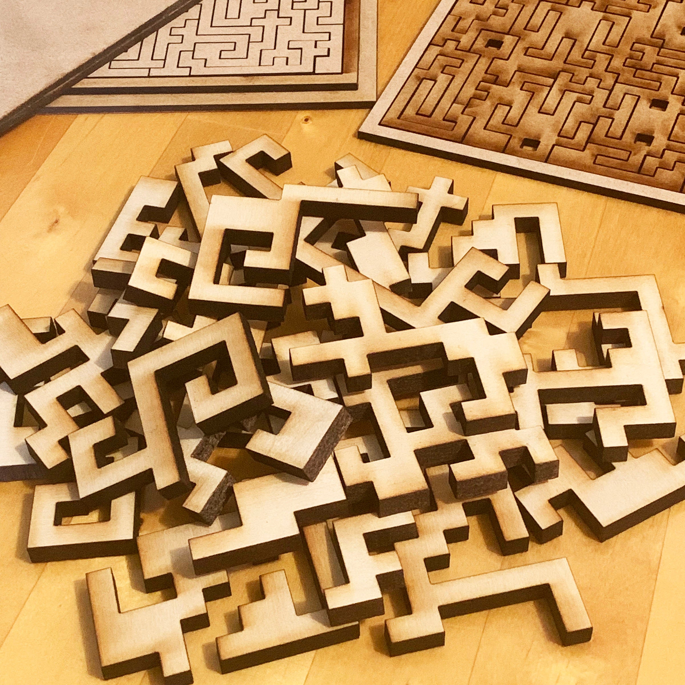 2 Pixel Puzzle Templates Instant Download for Laser Cutting and ...