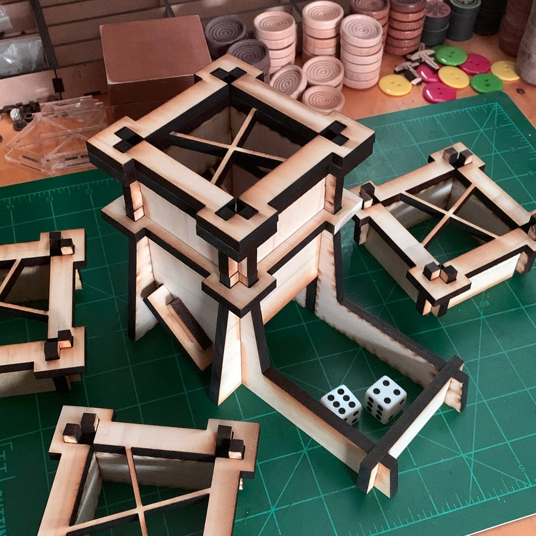 The Infinite Dice Tower Instant Download Template for Laser Cutting and ...