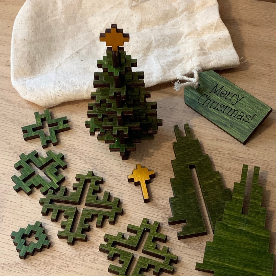 Pixel Christmas Tree Instant Download Template for Laser Cutting and ...