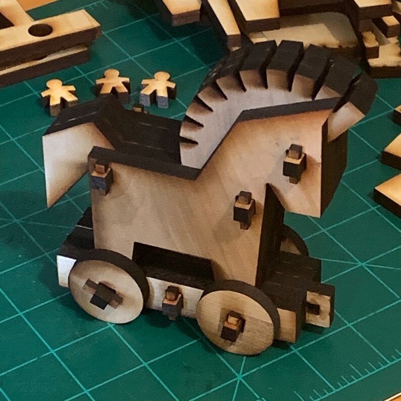Trojan Horse Instant Digital Download Template for Laser Cutting and ...