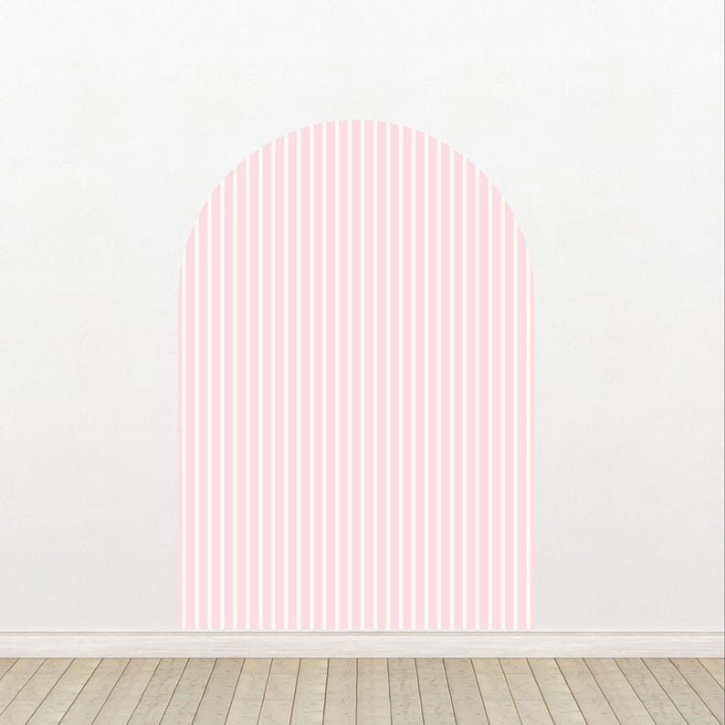 Pink Striped Arch Photo Backdrop: Valentine's Day Party Decor (digital ...