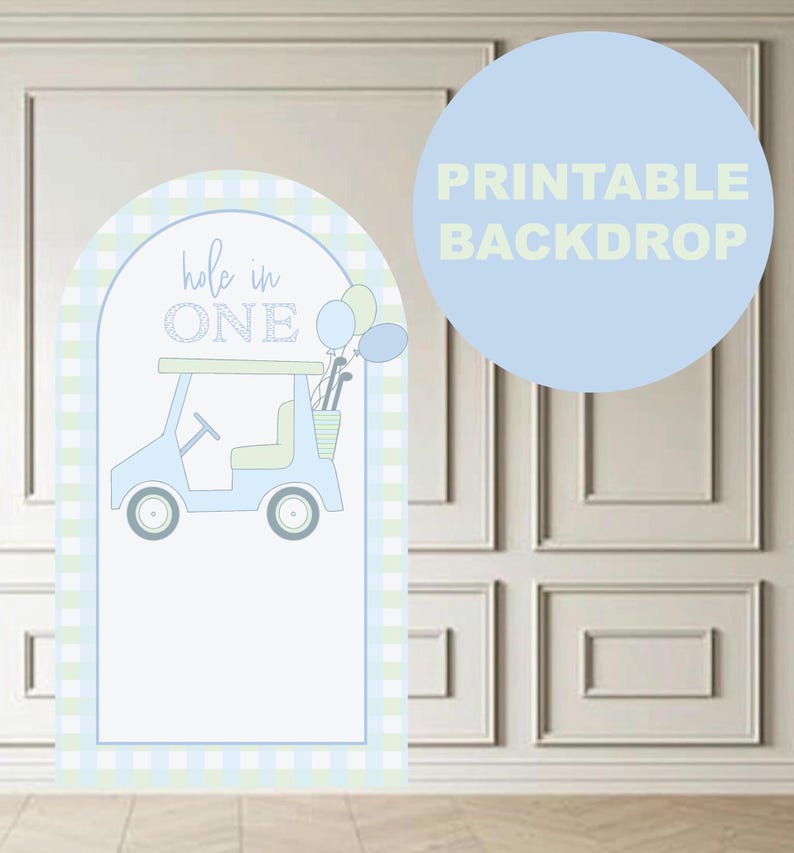 Pastel Golf 1st Birthday Arch Design: Hole in One (digital Download) - Etsy