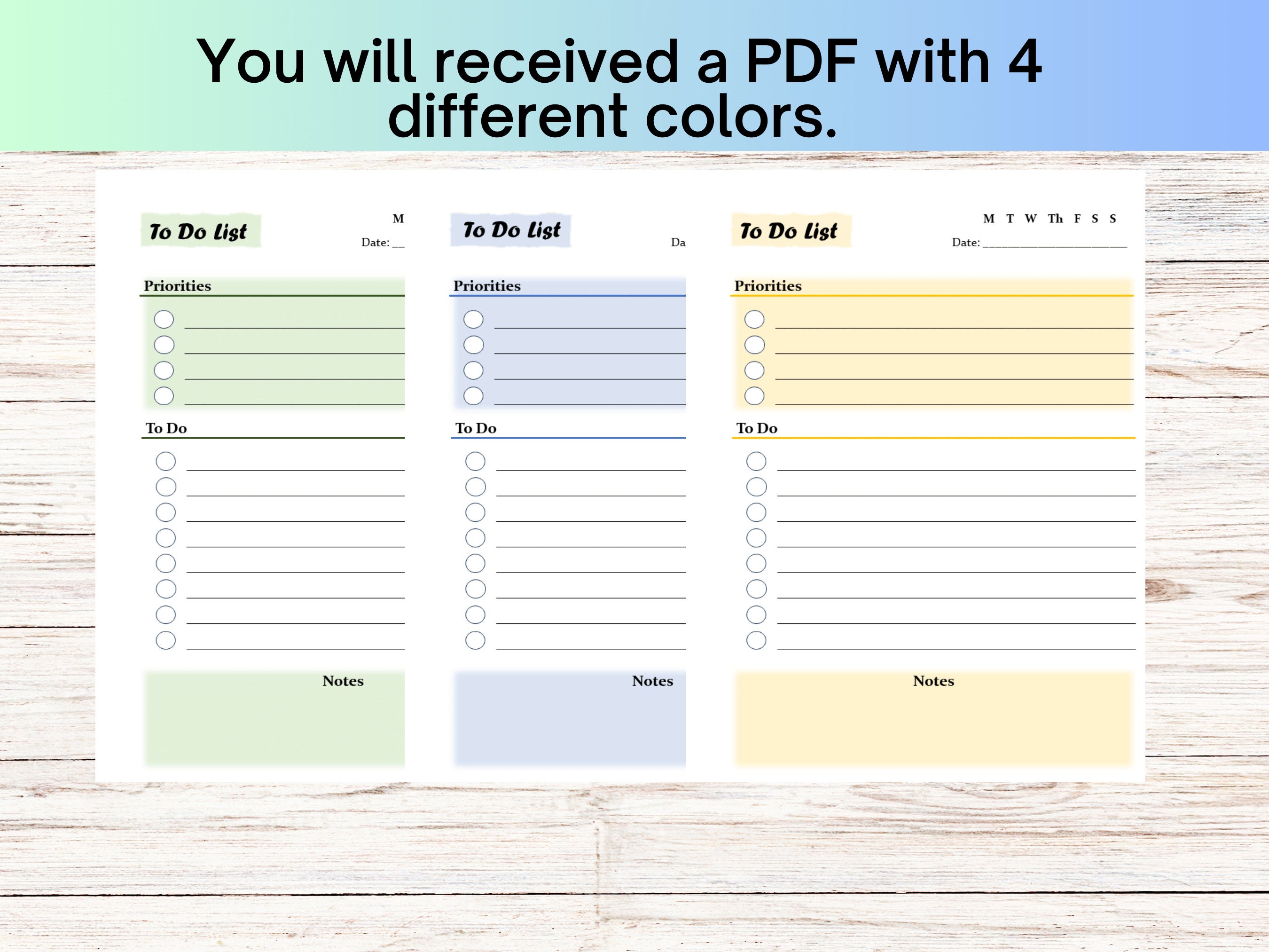 Simple Printable to Do List, A Daily Organizer, to Do List Planner ...