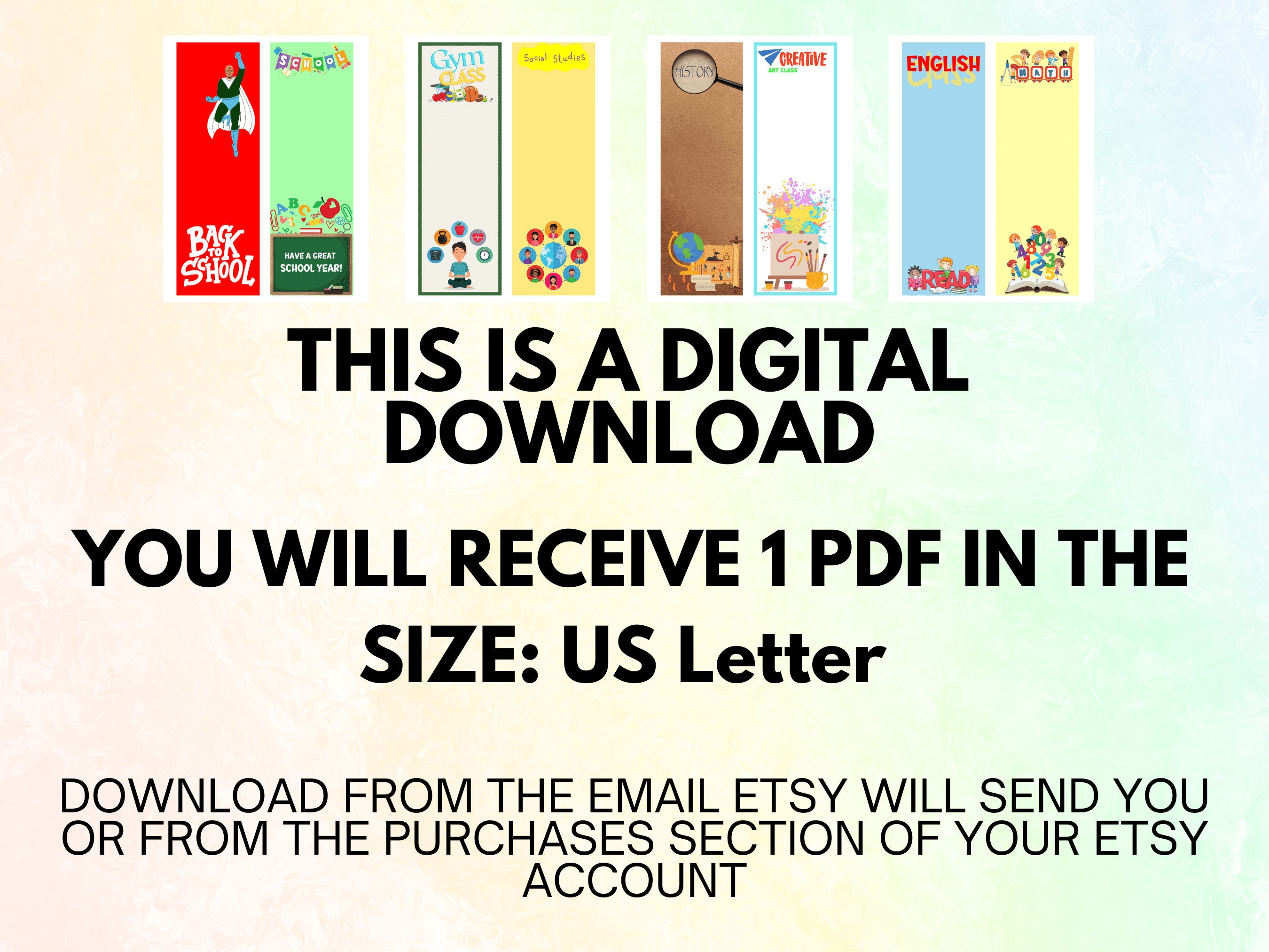 Kids Back to School Bookmarks, First Day of School Bookmarks, Class ...